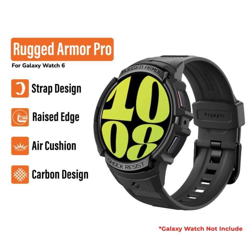 Promo Case Strap Samsung Galaxy Watch 6 44/40mm Spigen Rugged Armor Pro ...
