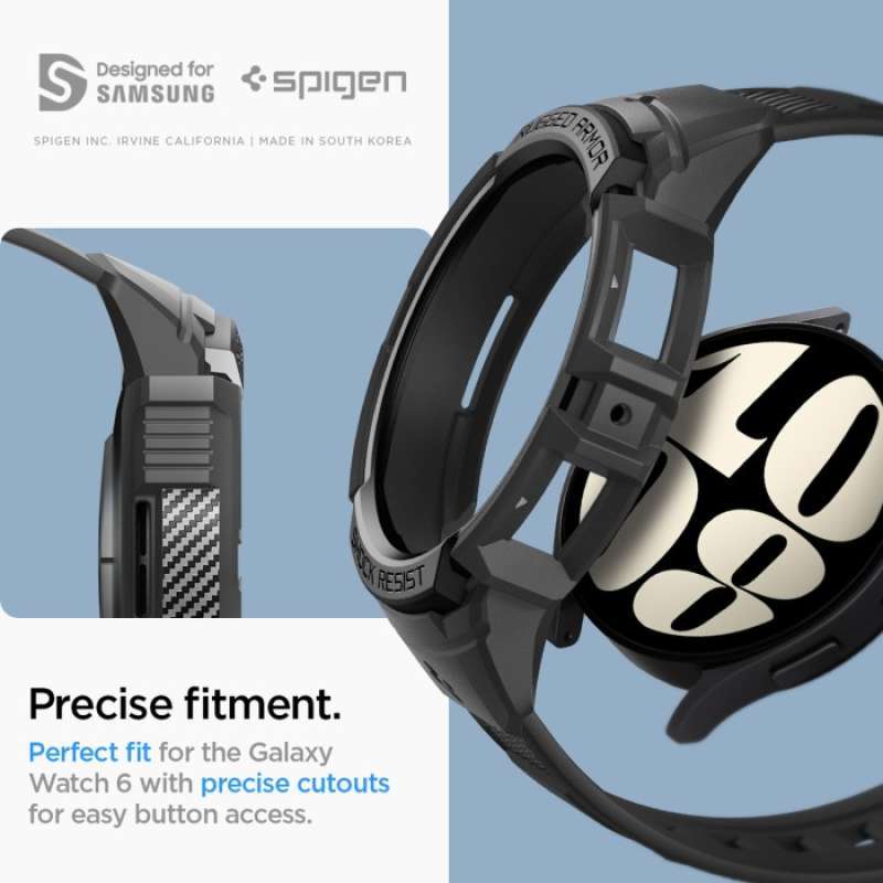 Promo Case Strap Samsung Galaxy Watch 6 44/40mm Spigen Rugged Armor Pro ...