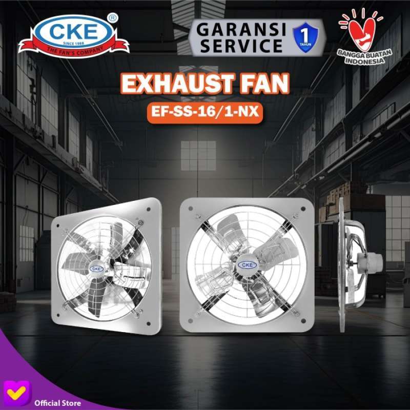 Promo New Cke Exhaust Fan Stainless Ef-ss-16/1-nx 16 Inch Kipas Angin ...