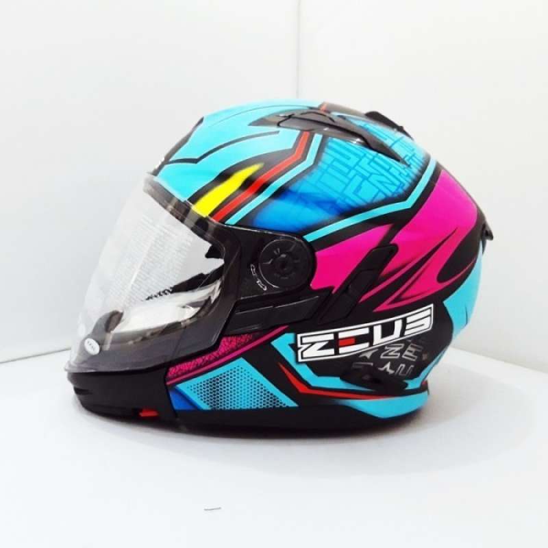 Promo Promo Kemerdekaan Helm Zeus Zs-613c Matt Black Aj11 Blue ...