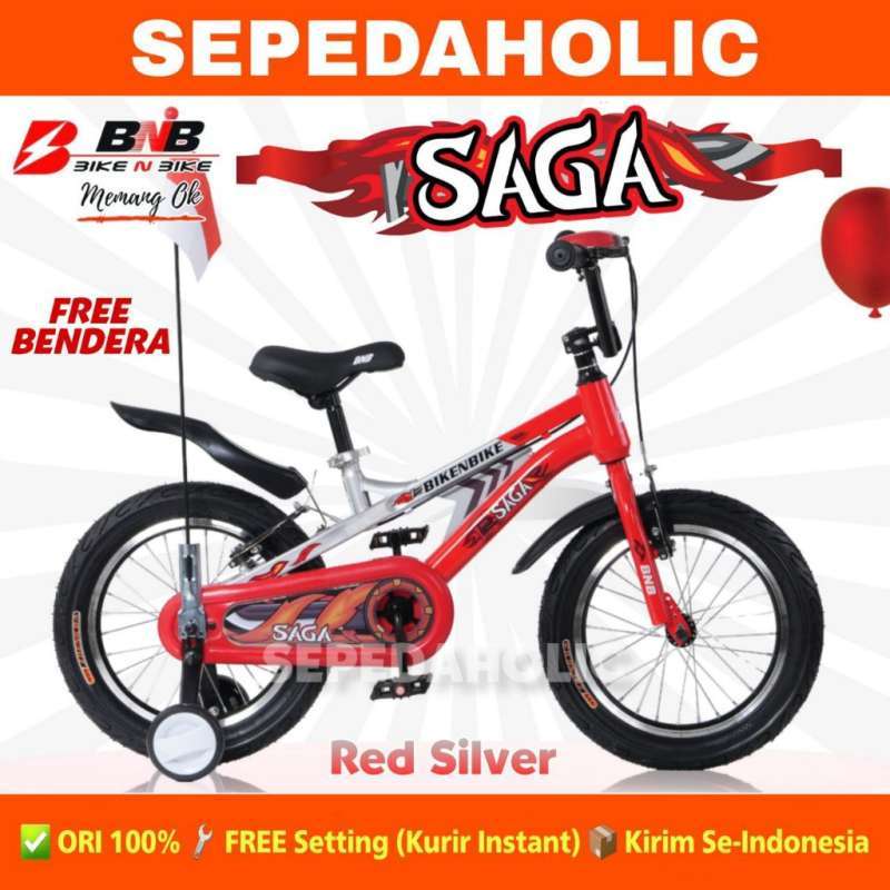 Promo Sepeda Anak Laki Bmx Bnb Saga Ukuran 12 16 Inch Usia 2-6 Tahun Free Bendera Diskon 8% Di ...