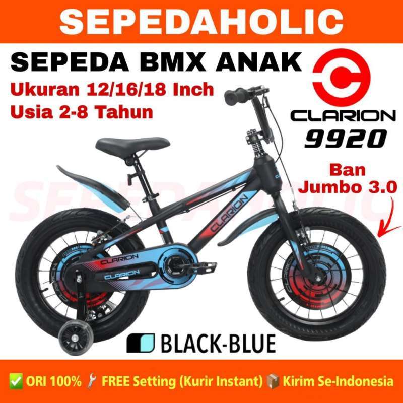 Promo Sepeda Anak Laki Bmx Clarion 9920 Ban Jumbo 3.0 Ukuran 12 16 18 ...