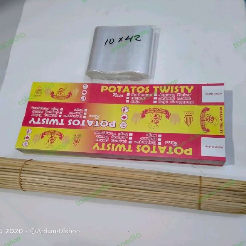 Jual Paket Lengkap Kemasan Kentang Ulir Kertas+tusuk+plastik Kentang ...