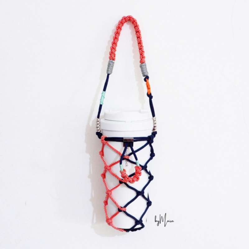 Jual Bottle Strap With Net | Tali Botol Jaring - Navy - Orange Di ...