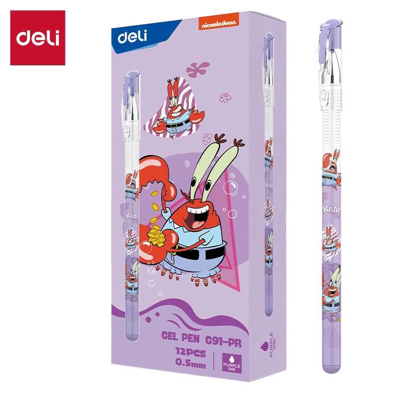Jual Deli | Gel Pen 0.5 Mm Spongebob Edition | G91 - Ungu Di Seller ...