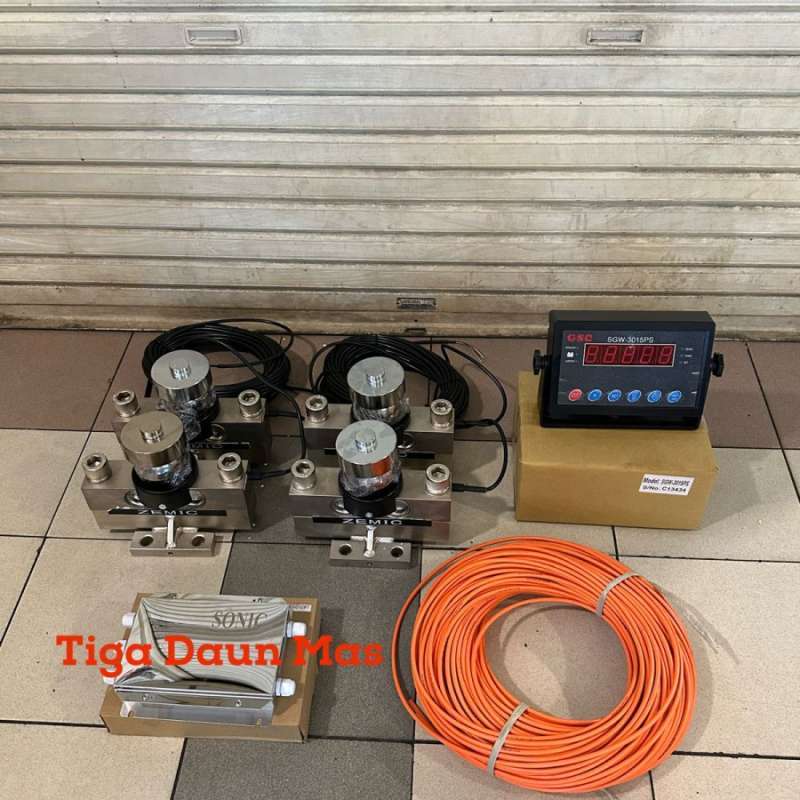 Jual Paket Jembatan Timbangan 4 Pc Load Cell Zemic Hm9b 30 Ton + Indikator Gsc Sgw-3015ps ...