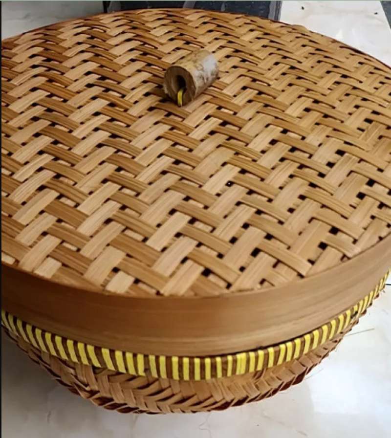 Jual Wakul Nasi Bambu 22-25cm/ Bakul Ceting Nasi Anyaman Bambu Unik Murah - Ukuran 25cm Di ...