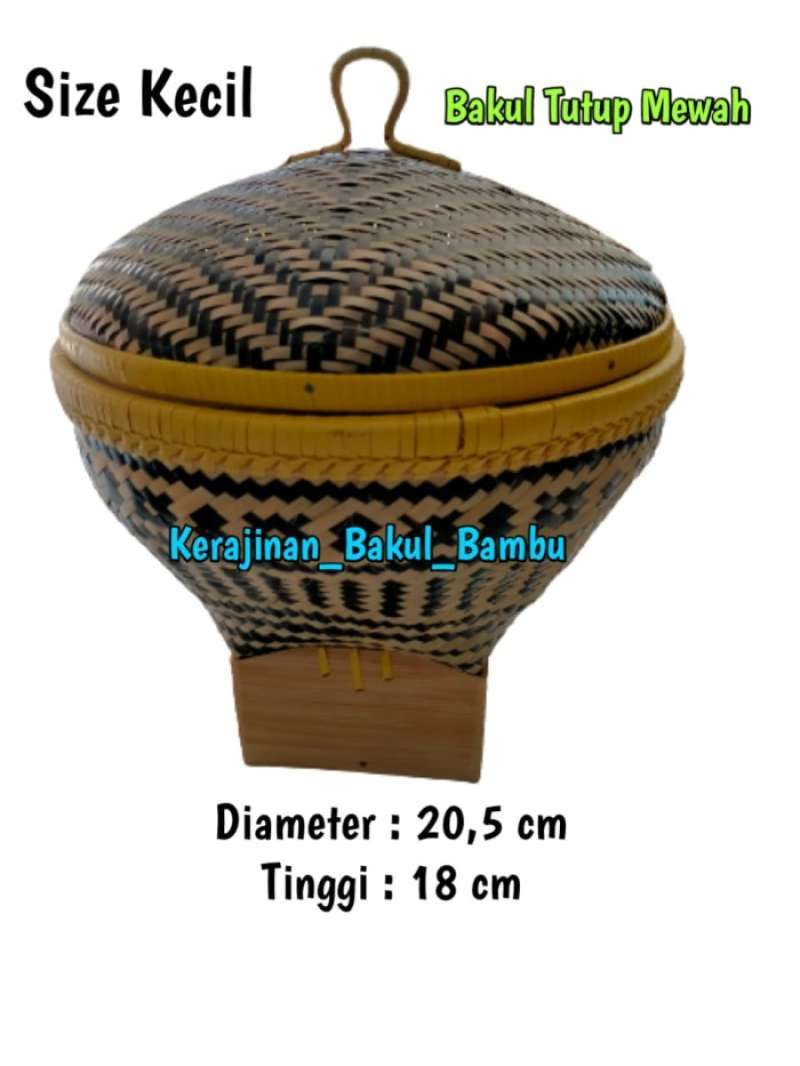 Jual Bakul Bambu /boboko /bakul Nasi Bakul Tutup Variant Ukuran Kecil ...
