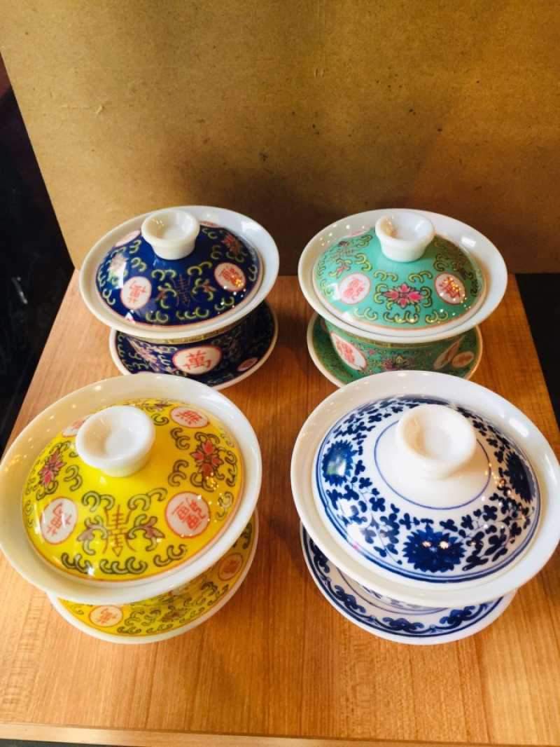Jual Chinese Tea Cup Gaiwan Melamine Premium Cantik Tempat Seduhan Teh ...