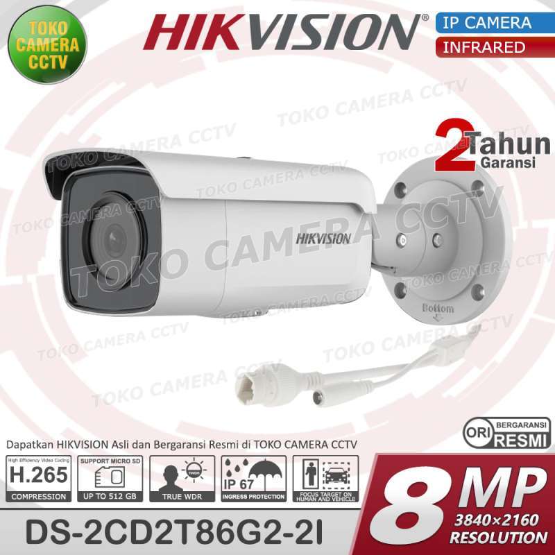 Jual Ip Camera 8mp Hikvision Kamera Bullet Acusense 8mp Dark Fighter Di ...
