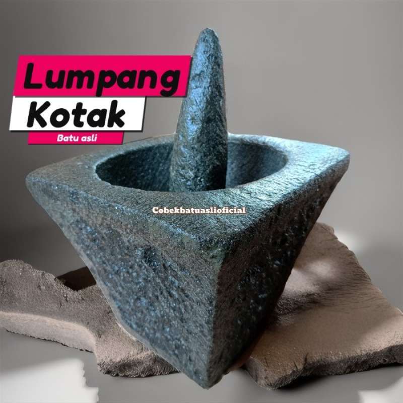 Jual Lumpang Batu Asli Kotak / Lumpang Jumbo Batu Asli Keblek - 30.cm ...