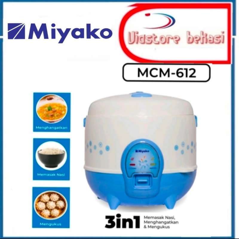 Promo Miyako Mcm-612 Magic Com 3in1/rice Cooker Miyako 1,2l/magic ...