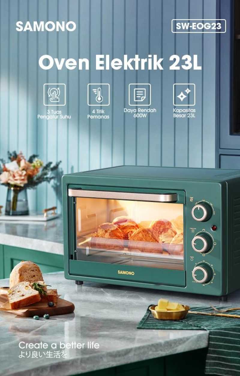 Promo Samono Sw-eog23 Electric Oven Alat Panggang Ayam Roti Pizza 23l ...
