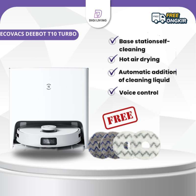 Promo Ecovacs Deebot T10 Turbo - Robot Vacuum Cleaner Diskon 23% Di Seller Yoshizaki Store ...