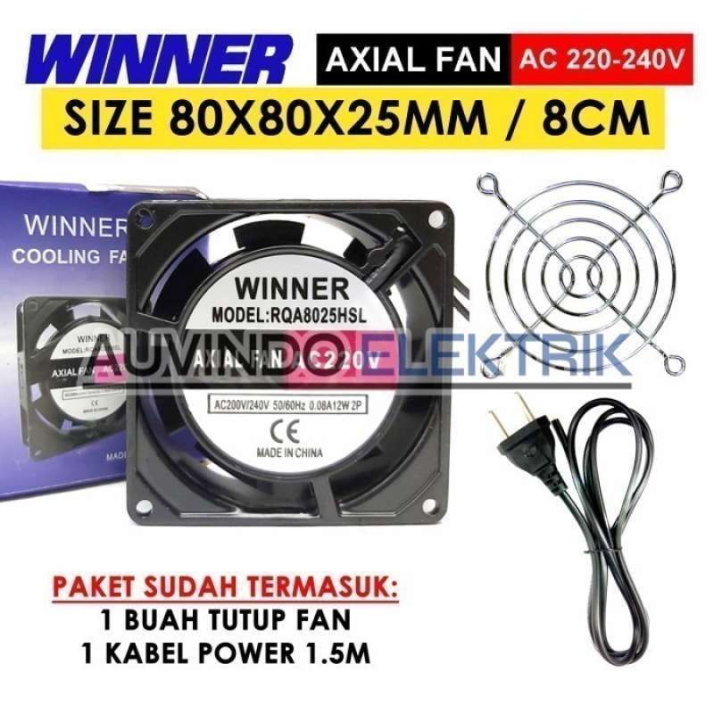 Promo Paket Cooling Fan 8x8x2.5cm Winner Kipas Exhaust Ac Volt 220v ...