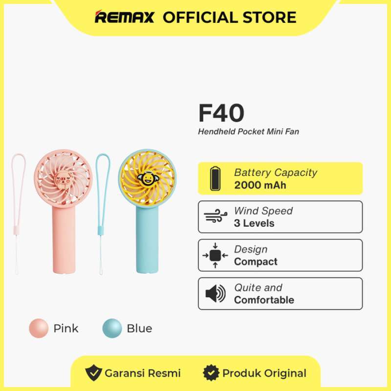 Promo Remax Handheld Pocket Mini Portable Fan F40 Diskon 23% Di Seller ...