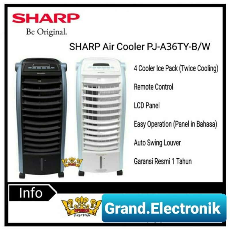 Promo Sharp Air Cooler Pja36ty Kipas Angin Ac Dingin Portable + Remote ...