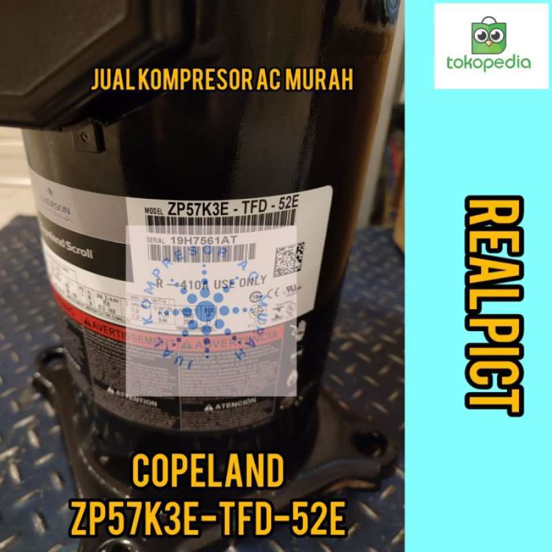 Promo Compressor Copeland Zp57k3e-tfd-52e/ Kompresor Scroll ( Zp57 ) Diskon 23% Di Seller Akashi ...