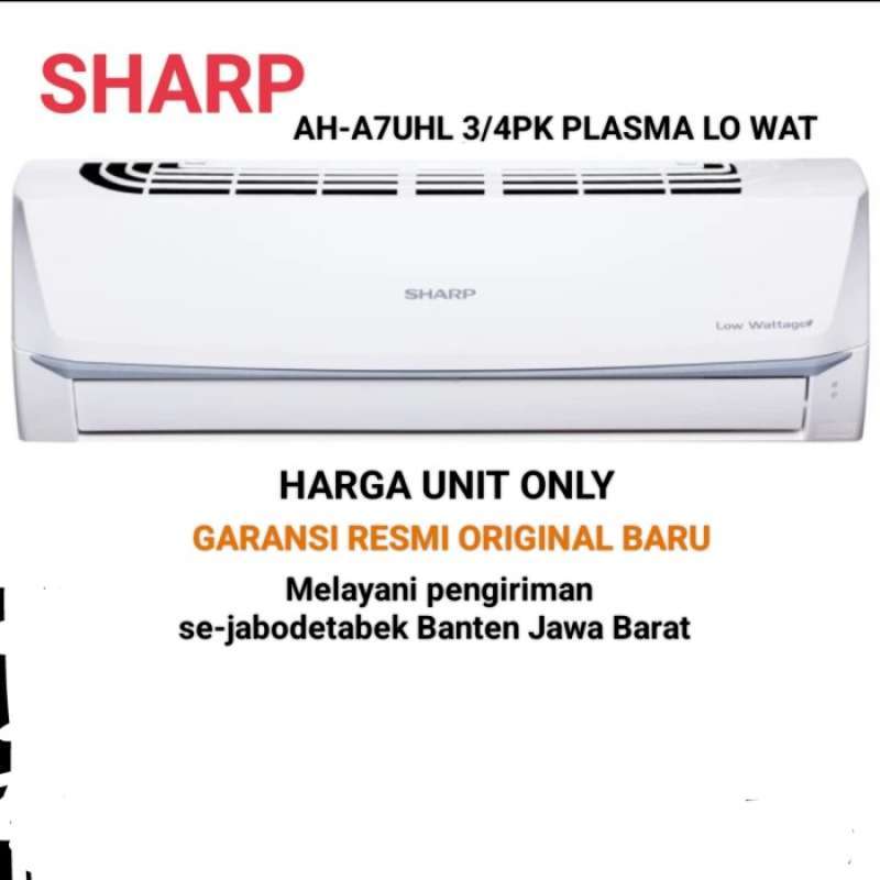 Promo Ac Split Sharp Thailand Lo Wat Plasma Ah-a7uhl 3/4pk Harga Unit Only Diskon 23% Di Seller ...