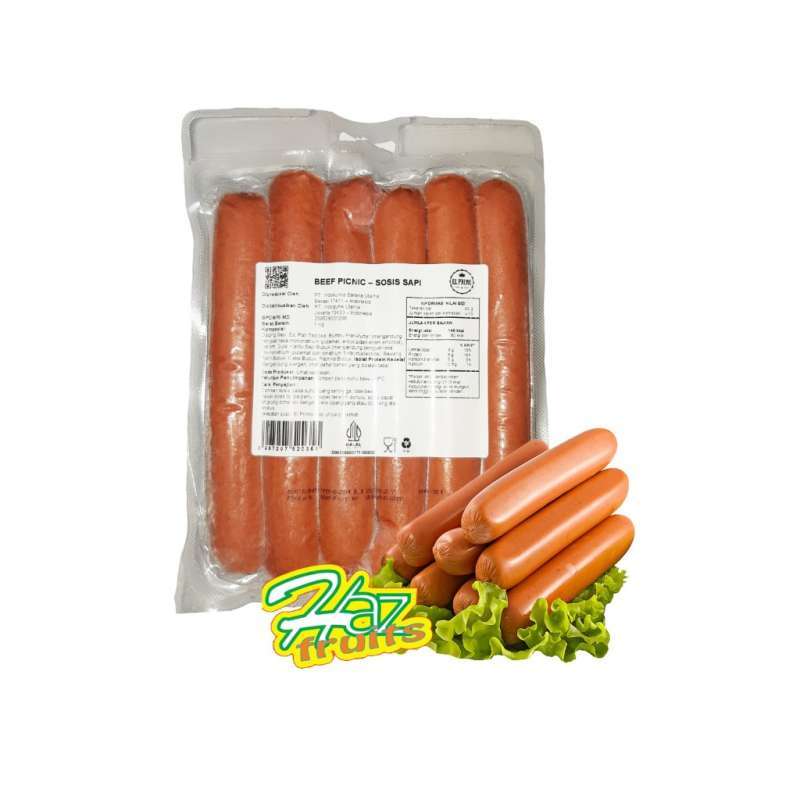 Jual El Primo Beef Picnic Sosis Sapi 1 Kg Di Seller Haz Fruits ...