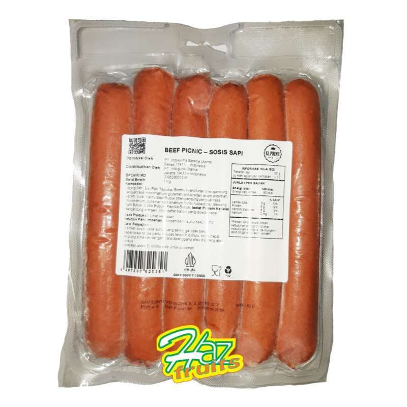 Jual El Primo Beef Picnic Sosis Sapi 1 Kg Di Seller Haz Fruits ...