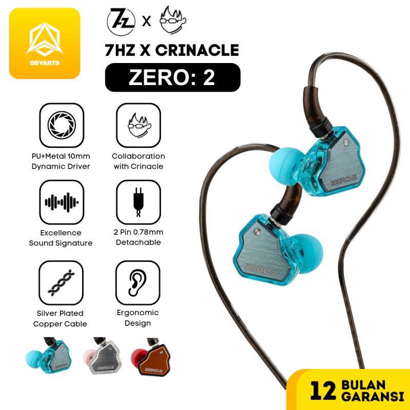Promo 7hz X Crinacle Zero 2 Hi-fi Dynamic Driver In Ear Monitor Iem ...