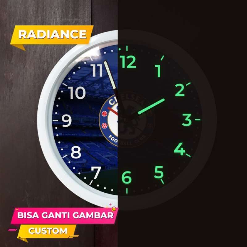 Promo Jam Dinding Chelsea Fc Glow In The Dark Rwd Bisa Custom Ada Kaca ...