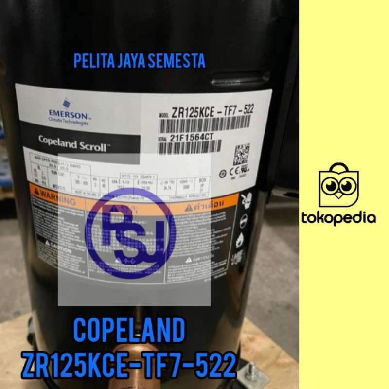 Promo Kompresor Copeland Zr125kce-tf7-522 / Compressor Copeland ...