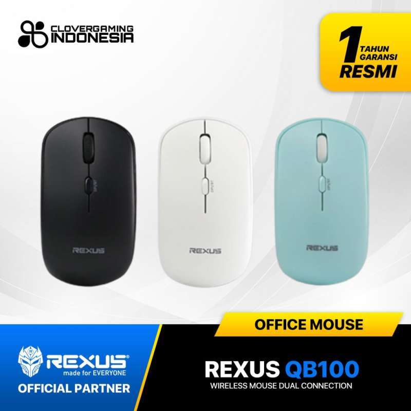 Jual Rexus Mouse Wireless Bluetooth Office Qb100 4d Silent Click Di ...