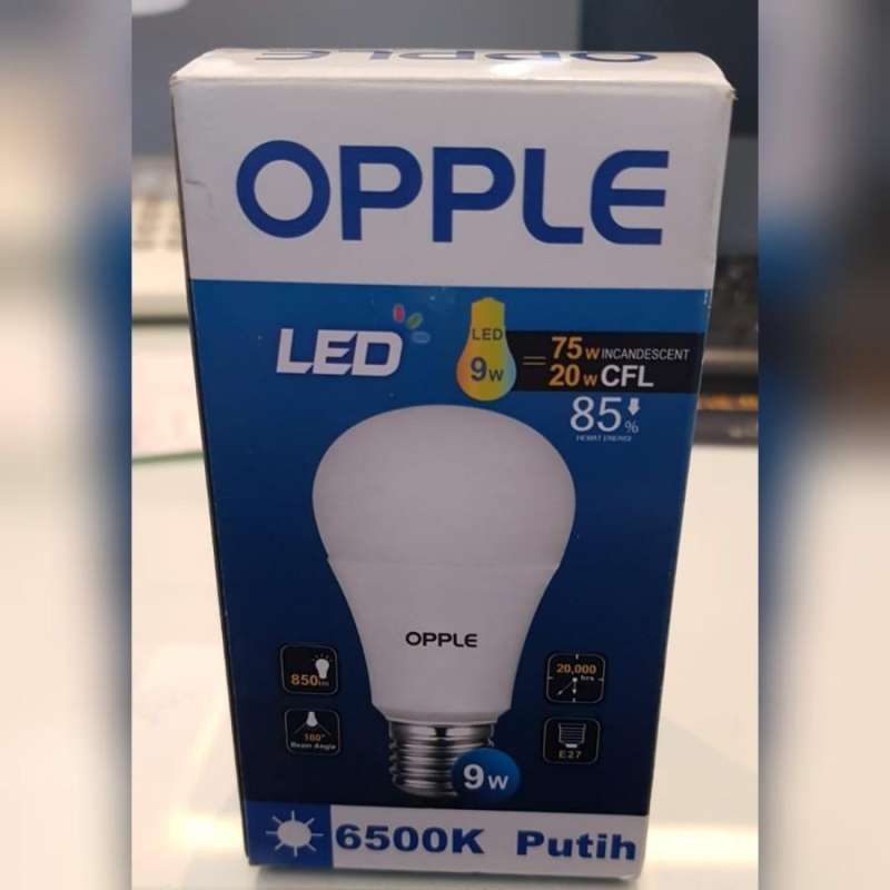 Jual Lampu Led 9w 9 W 9 Watt Opple Ecomax Putih Led Bulb Cool Day Light ...