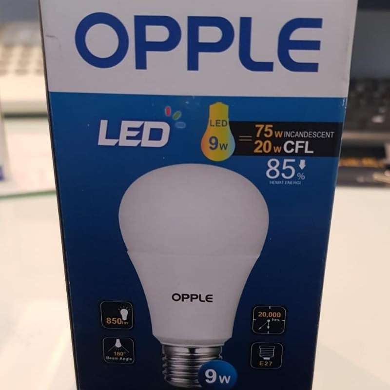 Jual Lampu Led 9w 9 W 9 Watt Opple Ecomax Putih Led Bulb Cool Day Light ...