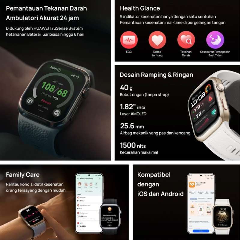 Promo HUAWEI Watch D2 Smartwatch Light And Slim Design Jam Tangan ...