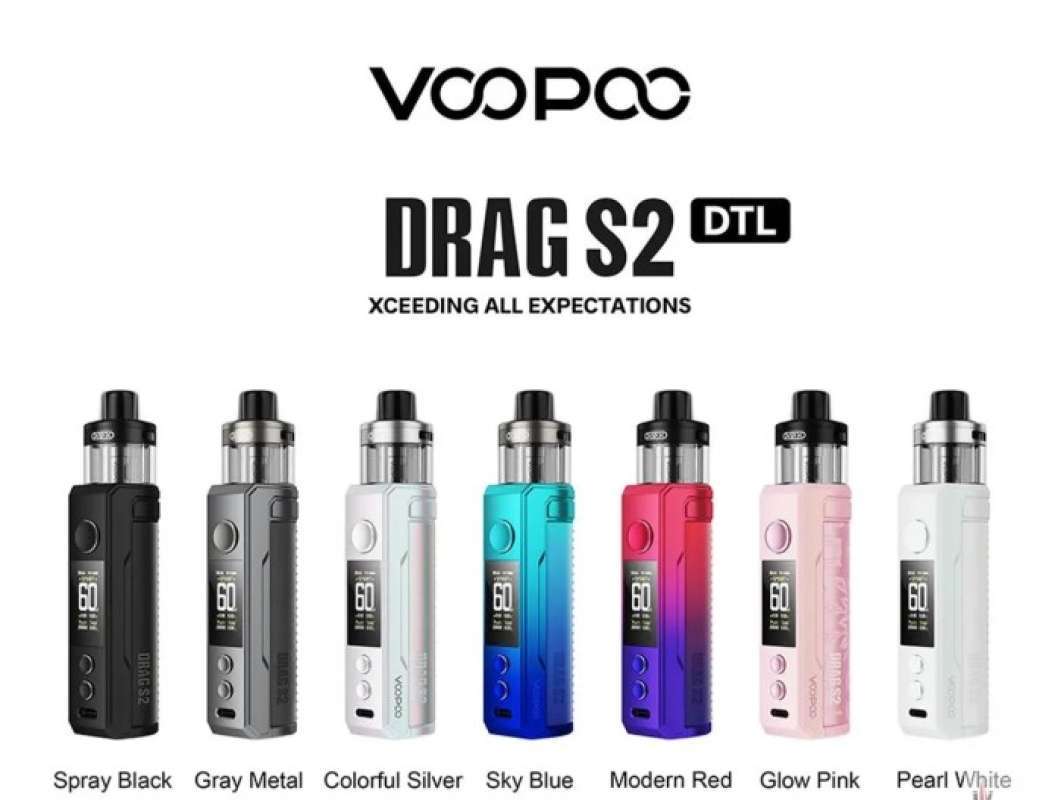 Promo Voopoo Drag S2 60W Pod Kit - Spray Black - Modern Red Diskon 26% ...
