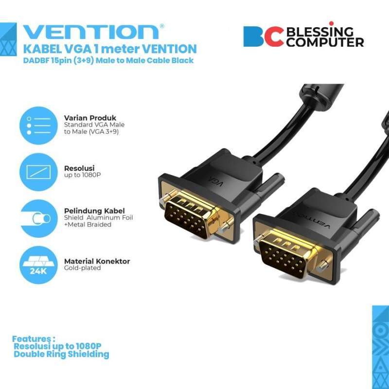 Daftar Harga Kabel VGA 1 Meter 🔥 Original & Spesifikasi Lengkap ...