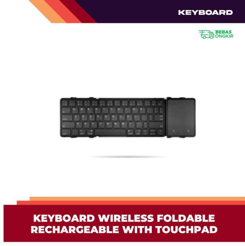 Promo Avatto Keyboard Wireless Bluetooth Foldable Rechargeable With ...