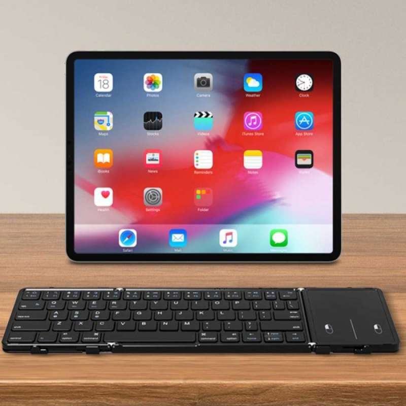 Promo Avatto Keyboard Wireless Bluetooth Foldable Rechargeable With ...