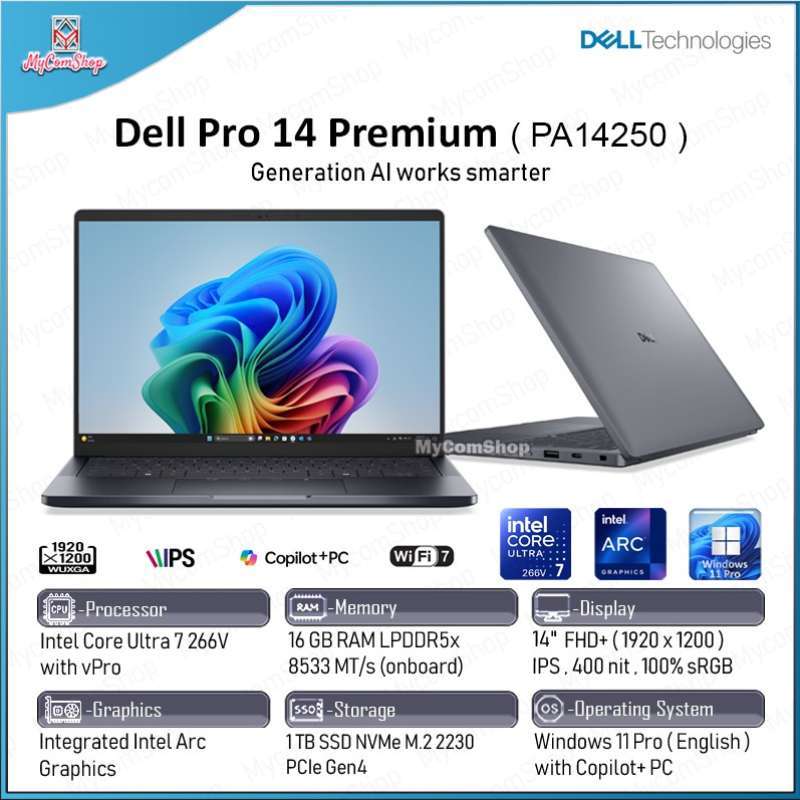 Jual Dell Pro 14 Premium Pa14250 Ultra 7 266v Vpro 16gb RAM 1tb Ssd ...