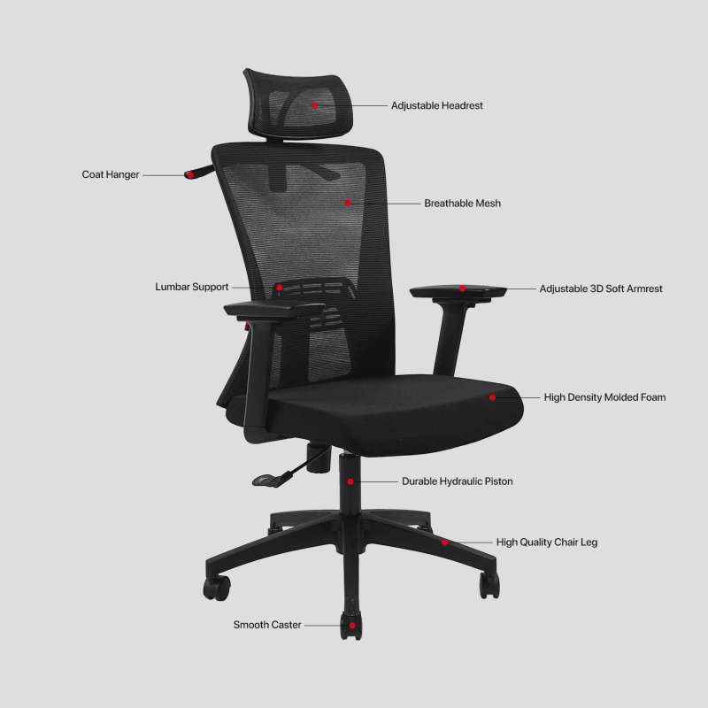 Promo Fantech Oca258s Oc-a258s V2 Kursi Kantor Kerja Premium Office ...