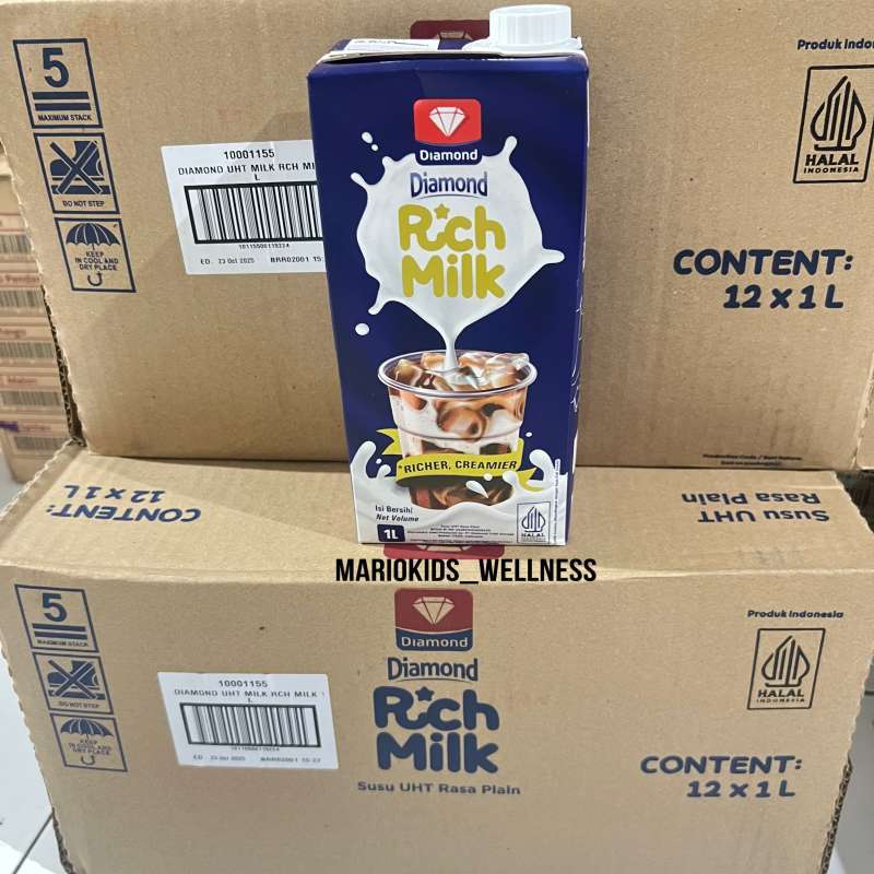 Jual Uht Diamond Rich Milk R*ch Milk 1 Liter Di Seller Mario Kids ...