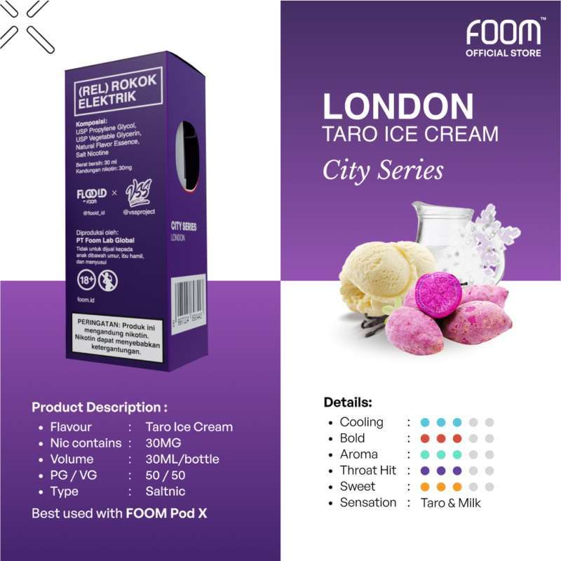 Jual Foom Liquid 30ml Taro Ice Cream (london) Di Seller Foom Store ...