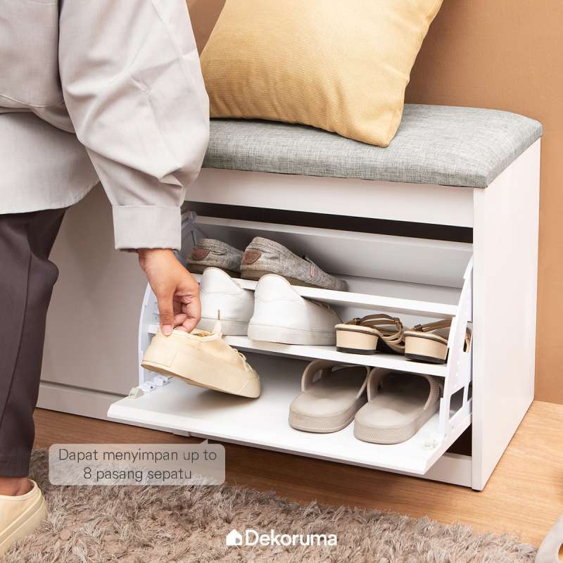 Promo Dekoruma Keiji Rak Sepatu Layer Puff Dengan Tempat Duduk / Bench ...