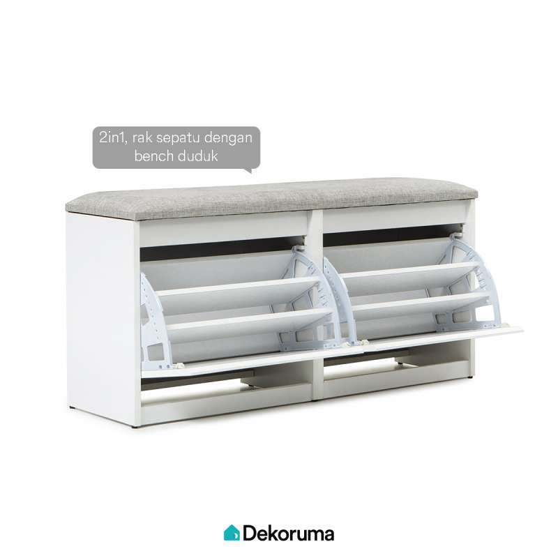 Promo Dekoruma Keiji Rak Sepatu Layer Puff Dengan Tempat Duduk / Bench ...