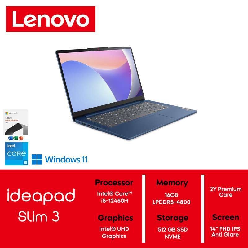 Promo Lenovo Ideapad Slim 3 83eq0078id || Intel Core I5-12450h 16gb ...