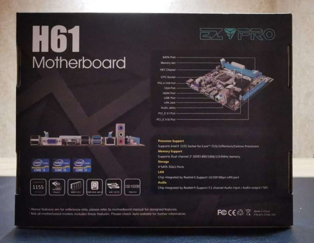 Jual Ez Pro H61 Motherboard - USB 3.0 Socket Lga 1155 Ezpro Di Seller ...