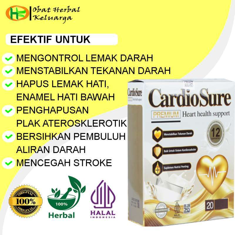 Jual Cardiosure Susu Herbal Untuk Jantung Mencegah Hipertensi Struk Kolesterol Dan Tekanan Darah ...
