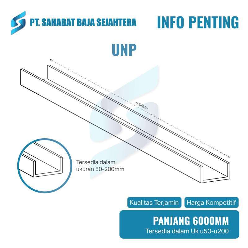 Jual Besi Kanal U - U Channel - Unp Full Sni Di Seller Pt. Sahabat Baja ...