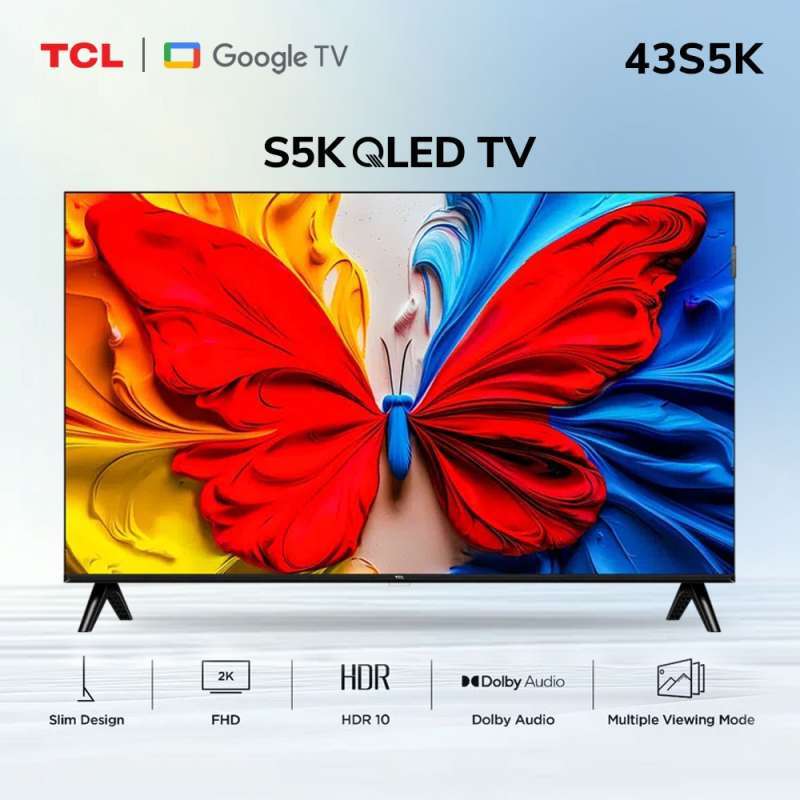 Jual Tv Tcl 43s5k Smart Qled Tv 43 Inci Full Hd Dengan Google Tv ...
