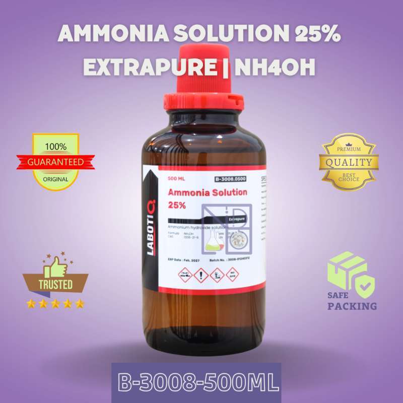 Jual Ammonia Solution 25% Extrapure | Nh4oh, 500 Ml - Labotiq Di Seller ...
