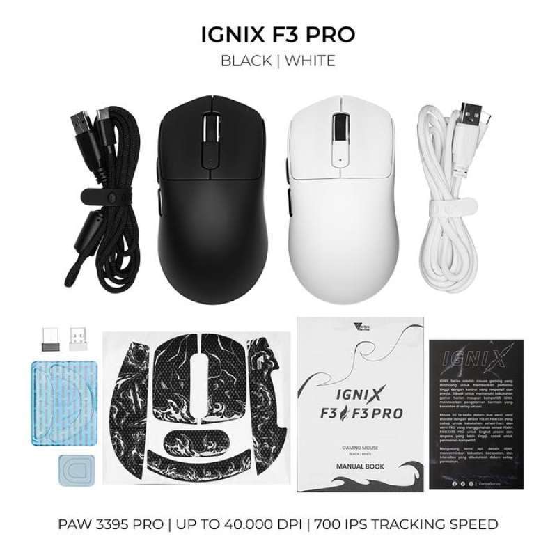 Jual Vortexseries Ignix Series F3 / F-3 Pro Wireless Gaming Mouse Tri ...
