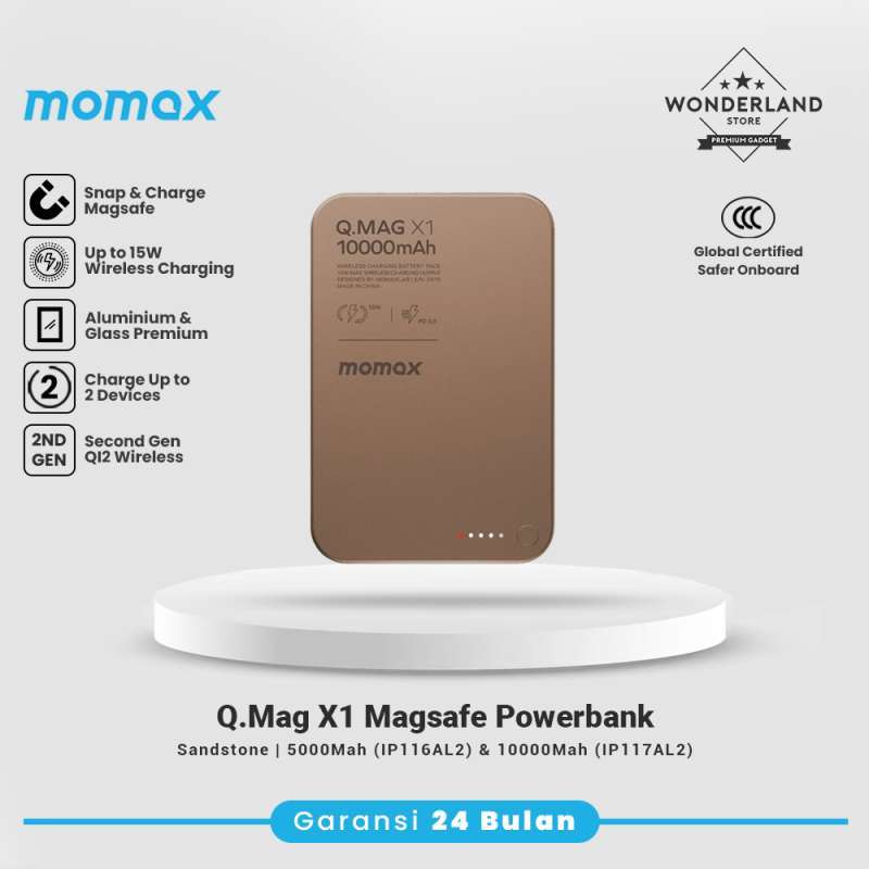 Promo Momax Ccc Powerbank Q.mag X1 Magnetic Wireless Power Bank MagSafe ...